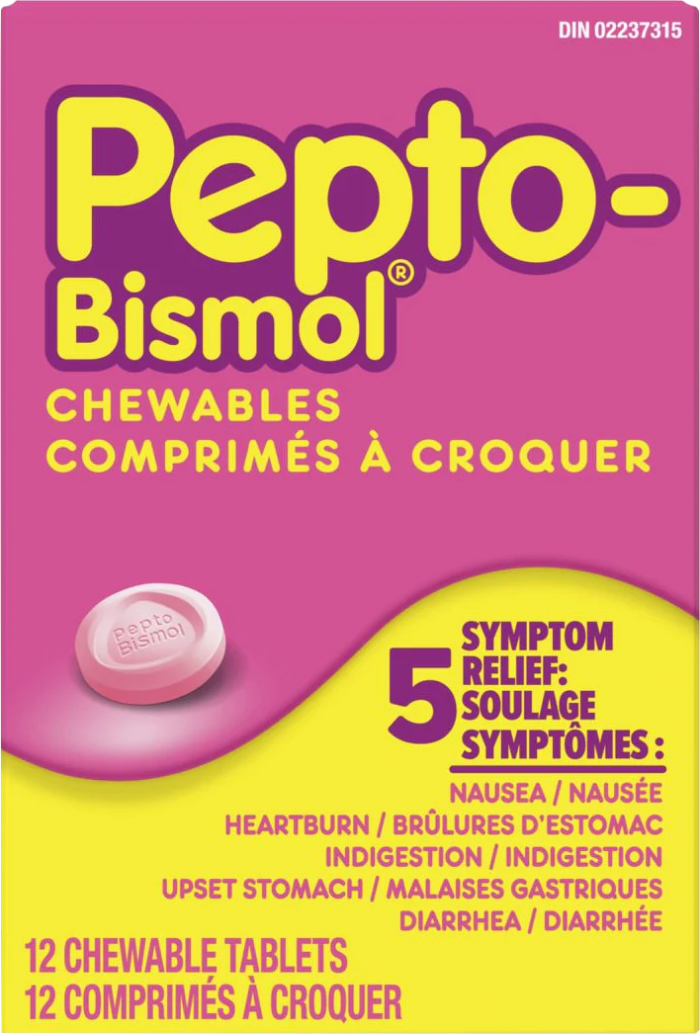 Pepto Bismol Bismuth Subsalicylate Chewable Tablets 12ct – LUCX Wholesale